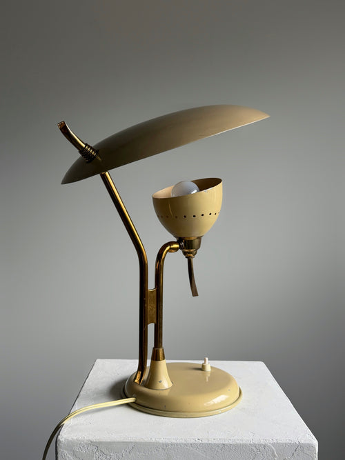 Italian Desk Lamp in Brass by Lumen Milano, 1950s