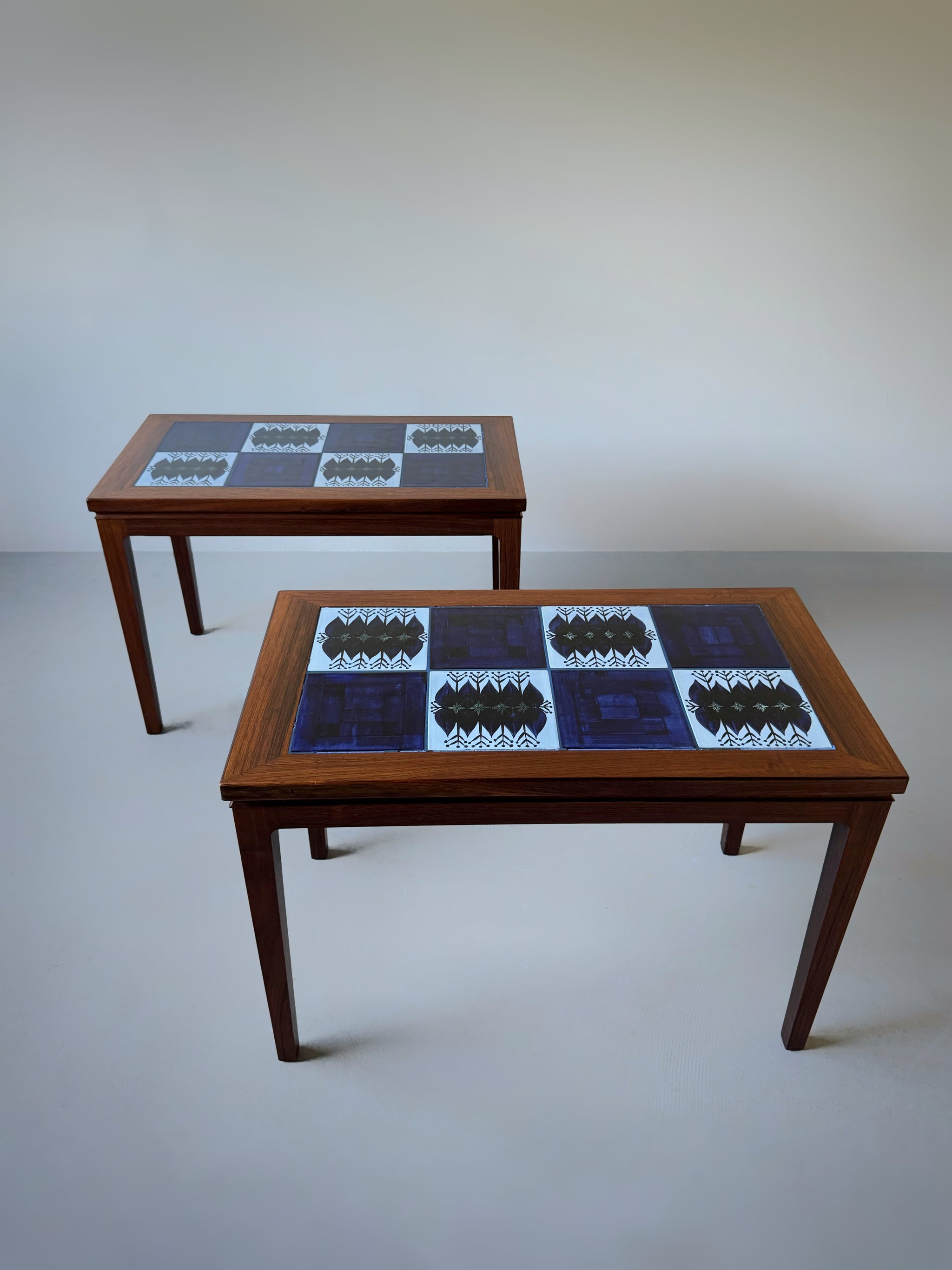 Danish Side Table with Tiles in rosewood