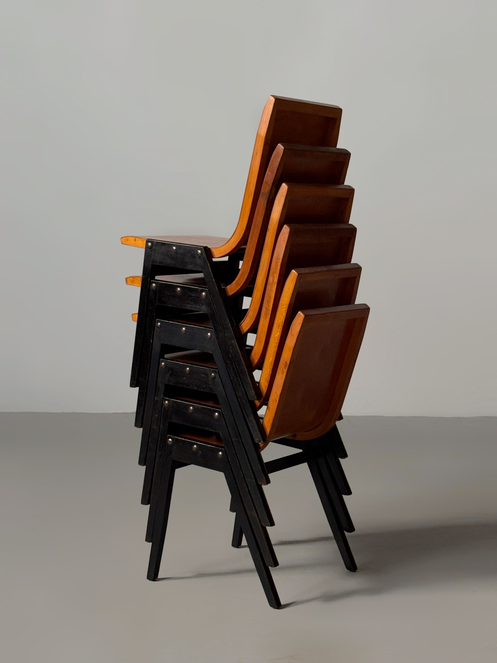Stacking chairs by Roland Rainer for the Vienna City Hall 1952